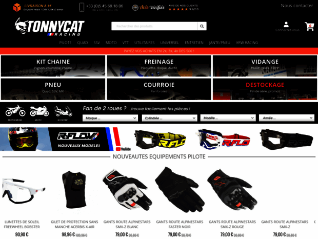 Bienvenue au tonnycatracing.com page - Tonnycat : Pièces Moto, Quad ...