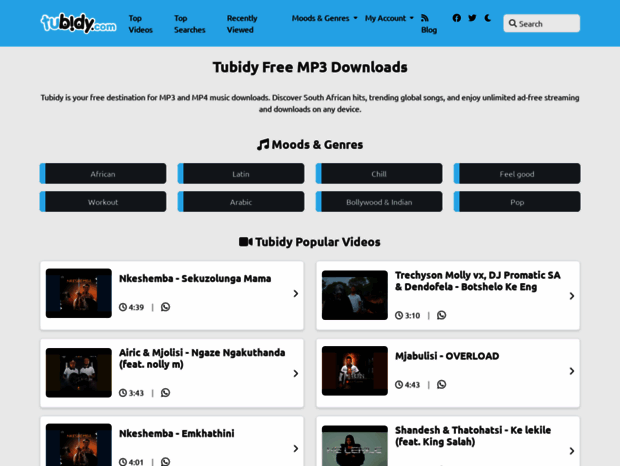 Bienvenue au tubidy.center page - Tubidy - Tubidy MP3 & MP4 Free ...