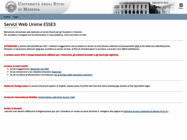 Bienvenue au unime.esse3.cineca.it page - Homepage area pubblica ...