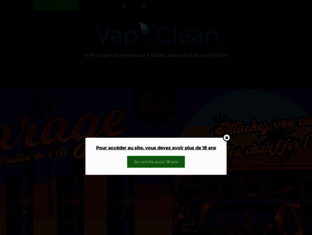 Bienvenue au vapo-clean.fr page - VAPOCLEAN, vente de cigarettes ...