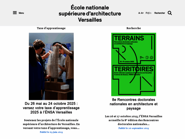 Bienvenue au versailles.archi.fr page - ÉNSA Versailles.