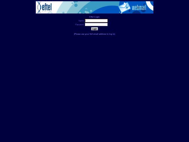Bienvenue au webmail.eftel.com.au page - Eftel Webmail :: Welcome to ...