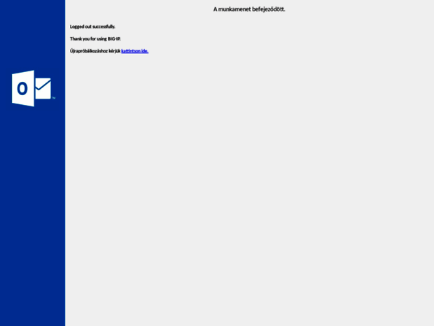 Bienvenue au webmail.mav.hu page - Sign In.