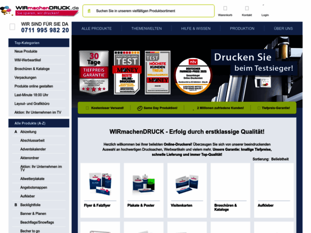 Bienvenue au wir-machen-druck.de page - WIRmachenDRUCK | Online ...